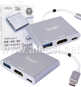 Jual Konektor Adapter USB 3.0 Type-C 3in1 Intopic HBC-360 - Kabel Apple iOS USB - Alnect ...