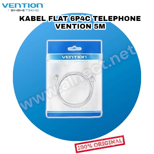 Jual kabel Vention Line Telepon RJ11 Telp Telfon Telpon - 5 Meter ...
