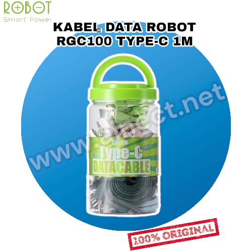 Jual Kabel Data ROBOT RGC100 Type-C 2.4A 1M - Kabel Sync Charger Kit ...