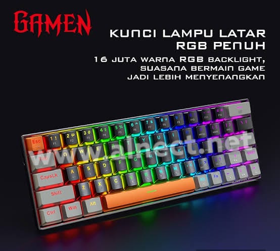 Jual Keyboard Gaming GAMEN Titan III Mechanical Switch Blue Wired RGB ...