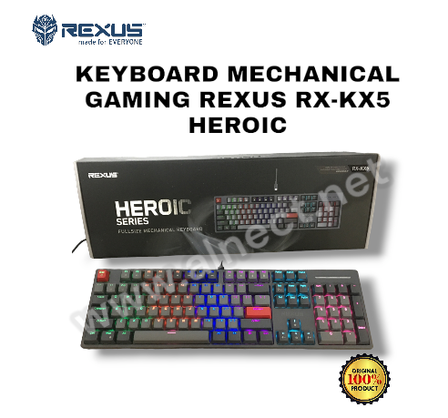 Jual Keyboard Rexus Heroic RX-KX5 Mechanical Gaming Full Size RX-KX5 ...